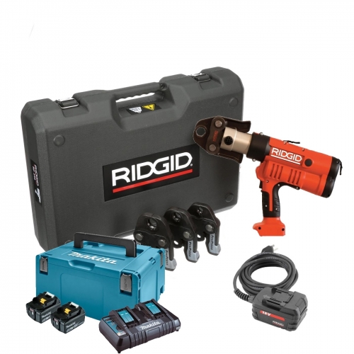 Ridgid RP 340-C+2 Aku 5Ah, Set V 15-18-22 mm - Lisování - Nipo Tools s.r.o.