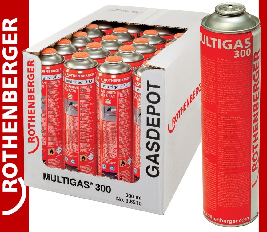 Rothenberger MULTIGAS 300 (600ml, 7/16˝) - Plyn-PROPAN/BUTAN - Pájení a ...